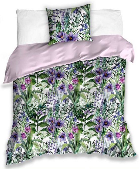 Carbotex dekbedovertrek Natuurlijke bladeren en bloemen | bol.com