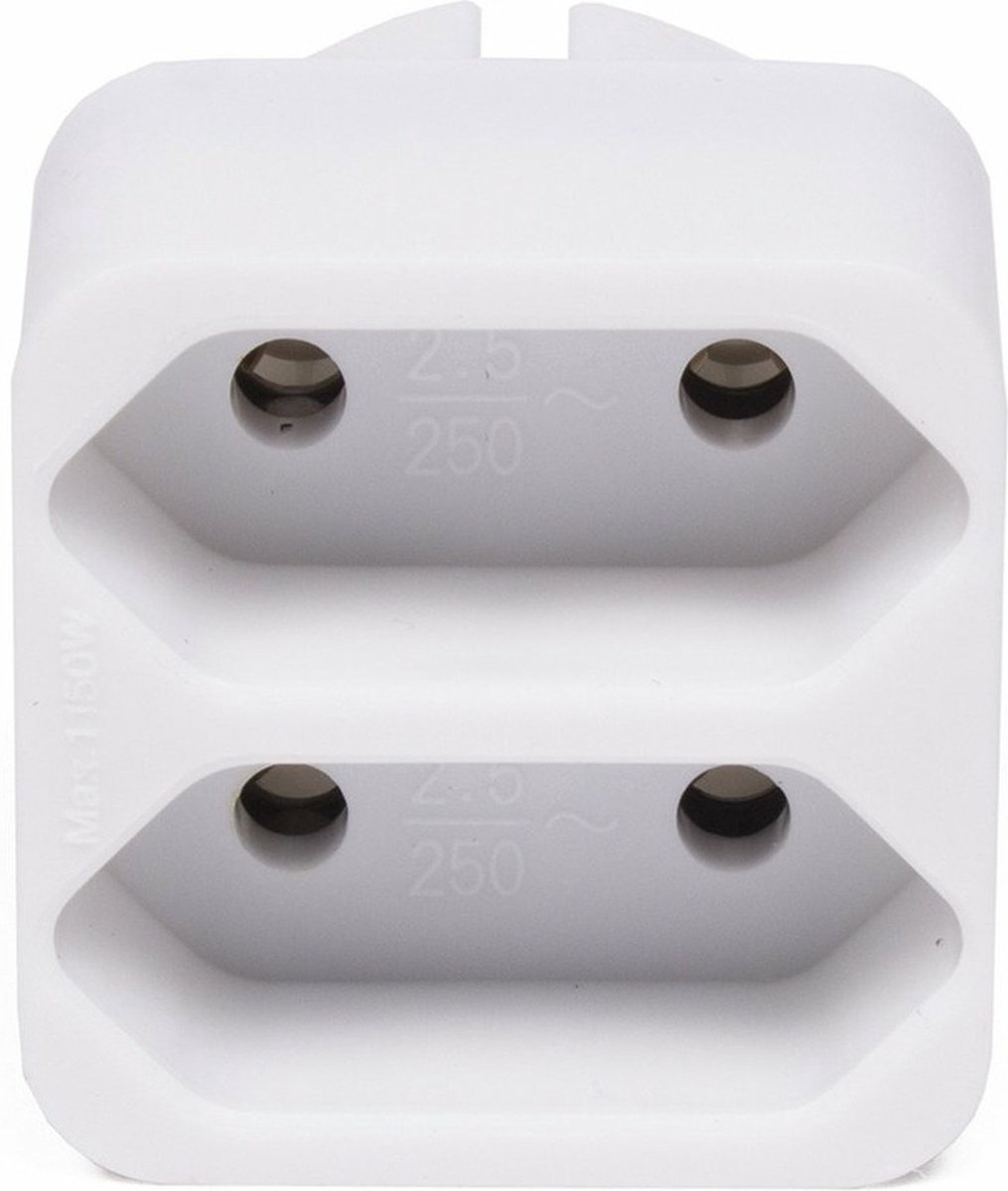 Benson 5x stuks stopcontact splitters duo wit | bol.com