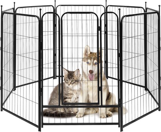 Premium Puppyren 8 stuks - 100 cm Hoog - 544 cm Omtrek - DIY - Zwart | bol