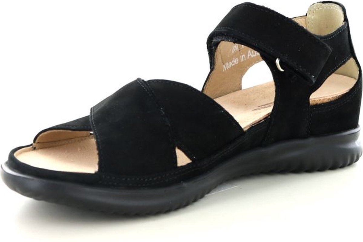 Hartjes | Zwarte sandaal met dichte hiel | H wijdte | Maat 7 / 41 | bol.com