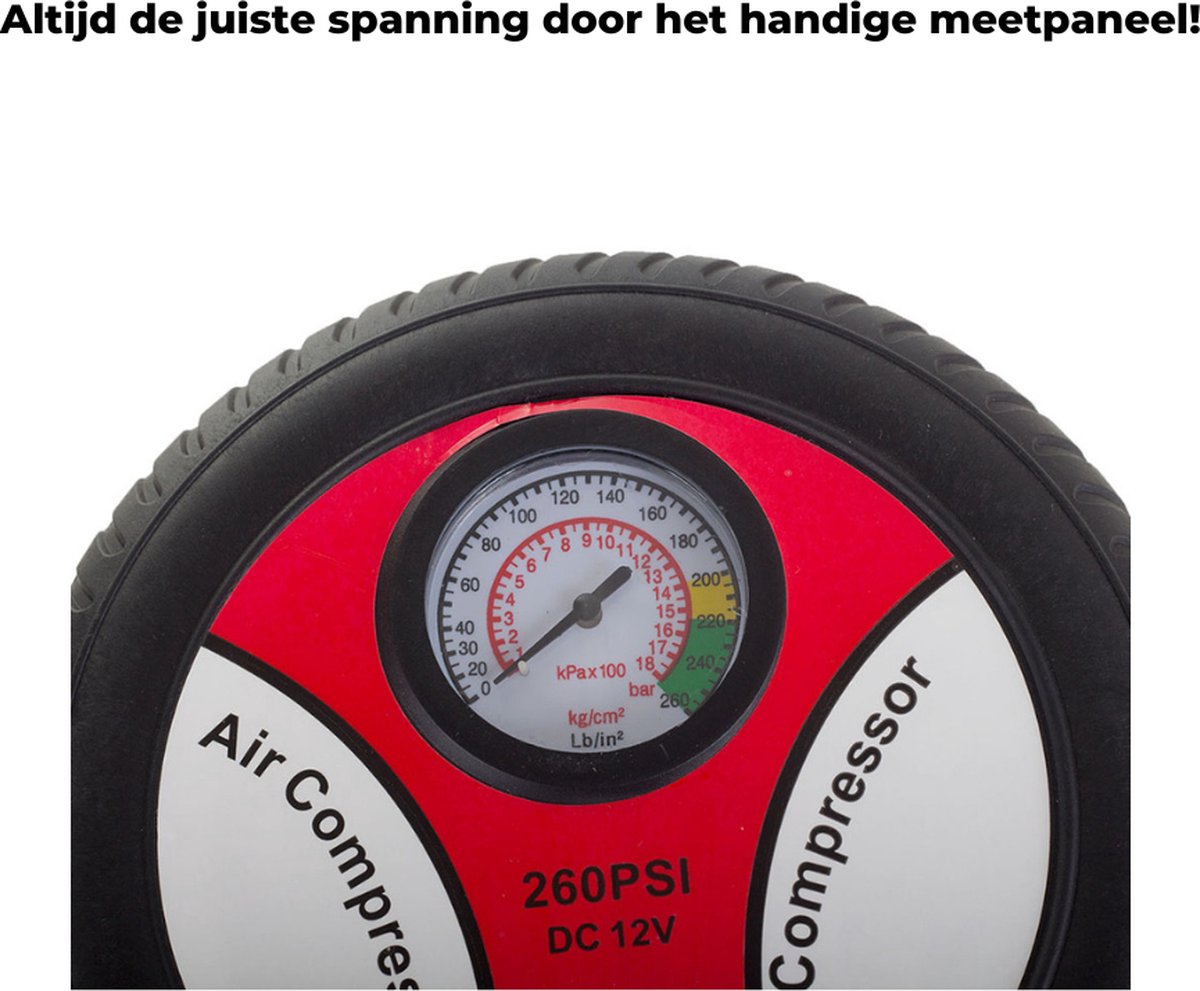 Compressor bandenpomp auto – compressor 12 volt - 18 Bar – zwart - 17cm ...