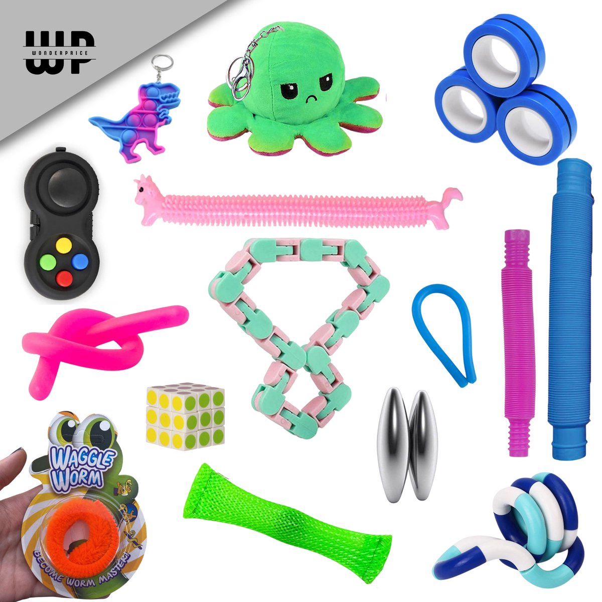 Wonderprice - Fidget Toys - 15 Stuks - Pakket - Pop It - Wacky Track ...