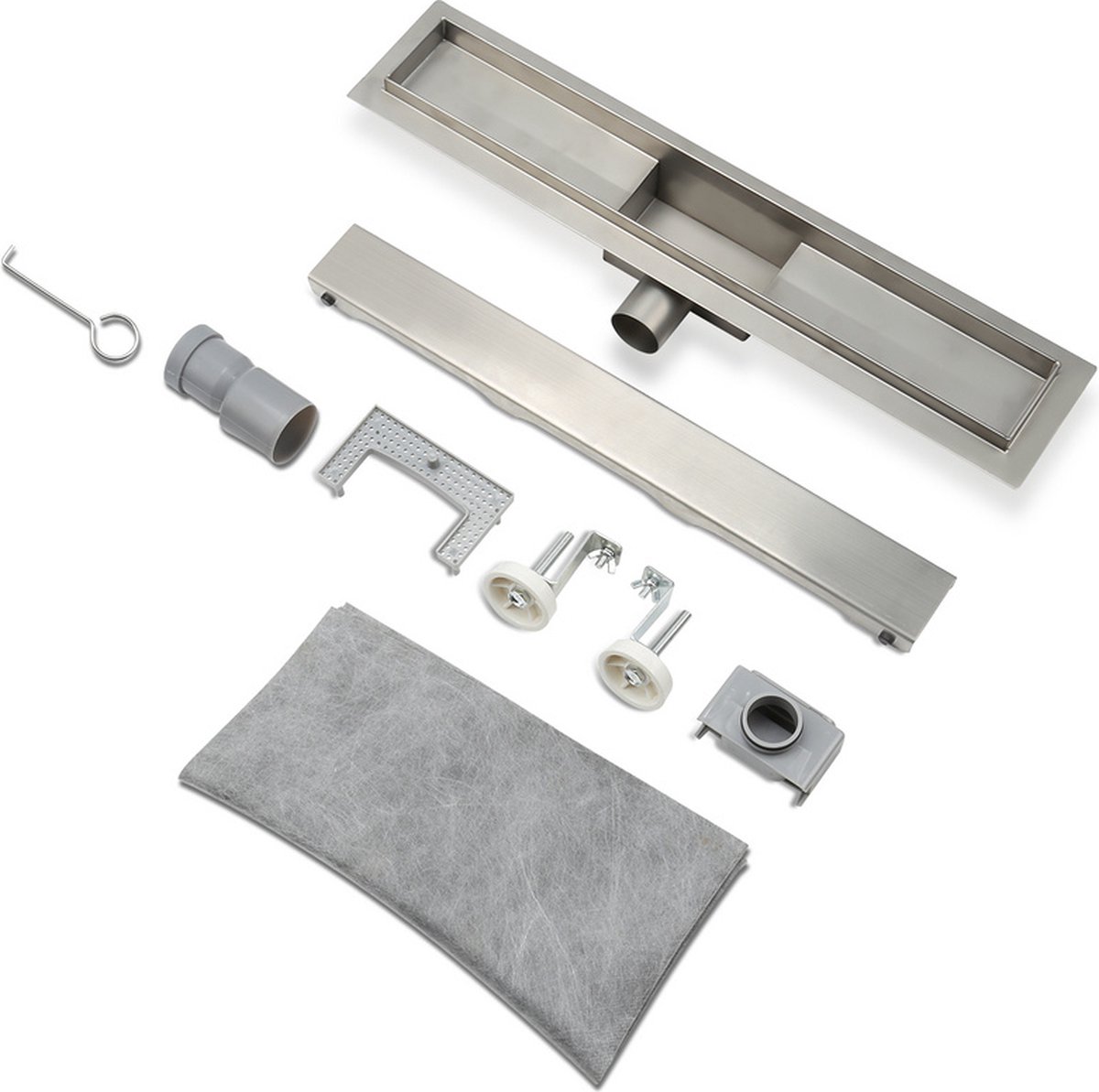 RVS Douchegoot met Flens 80cm Douchedrain met Uitneembaar Sifon ...