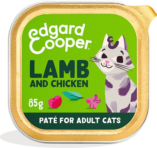 Edgard & Cooper: Lamb and free-run chicken paté for adult cats 16 x 85g ...