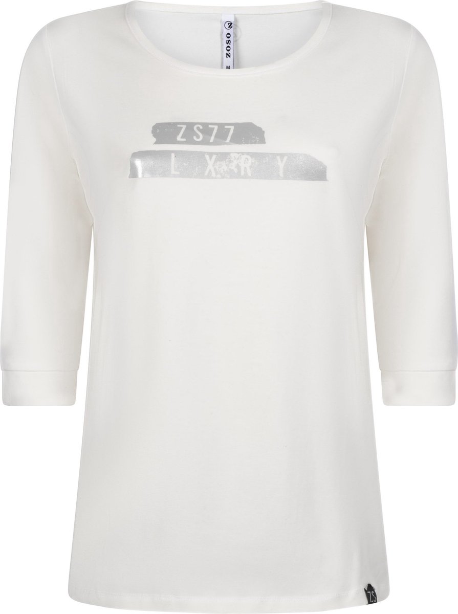 Zoso 224 Sylke T-Shirt With Artwork Off White/ Silver | bol.com