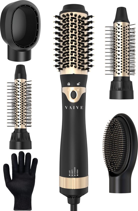VAIVE Fohnborstel met 5 opzetstukken - Fohn en Krulborstel ...