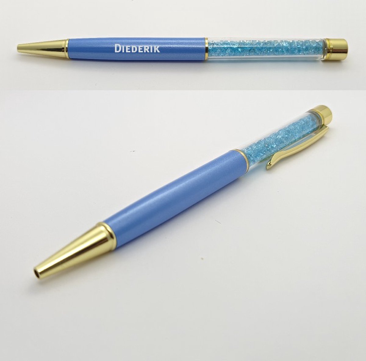 Pen Met Diamantjes En Naam Gravering - Diederik | bol.com