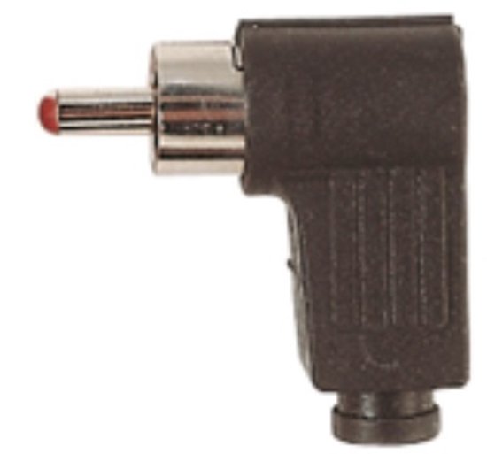 Tulp (m) audio/video connector - haaks - plastic / zwart | bol