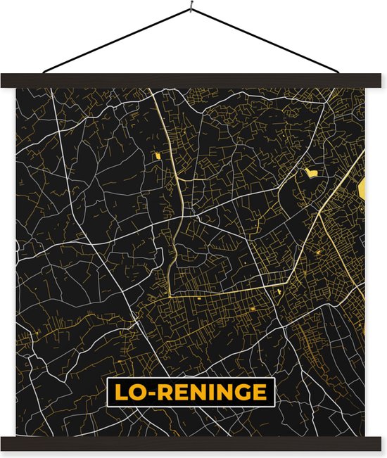Posterhanger incl. Poster - Schoolplaat - Stadskaart - Goud ...