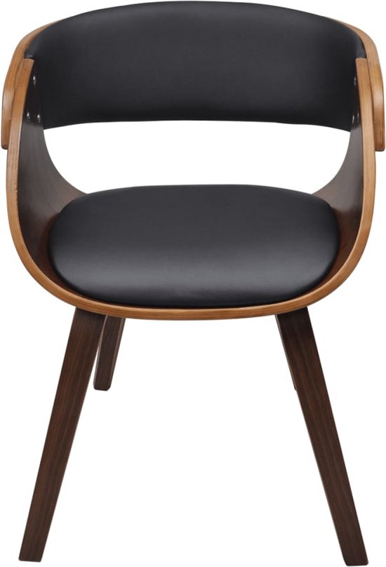 vidaXL Eetkamerstoel gebogen hout en kunstleer | bol.com
