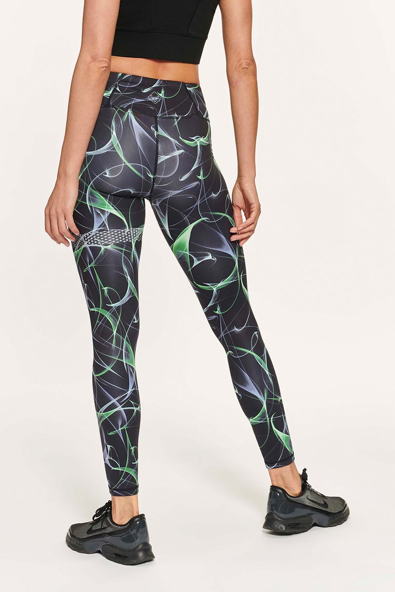 Active Panther Legging Lola Fantasy high waist black-green, Dames Legging met Hoge... | bol