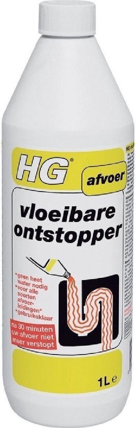 HG vloeibare ontstopper - 1L - de NR1 ontstopper - 100% opgelost 100% ...