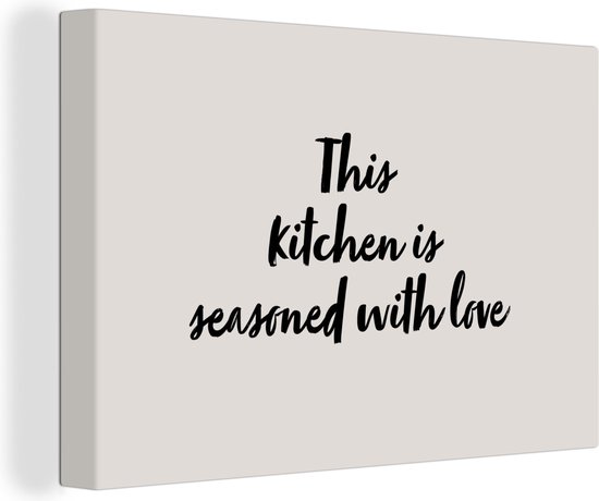 Tableau sur toile Citations - Cuisine - Dictons - Cette cuisine est ...