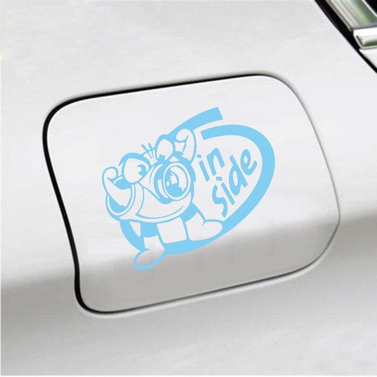 Bumpersticker - Turbo Inside - 12 X 15 - Licht Blauw | bol