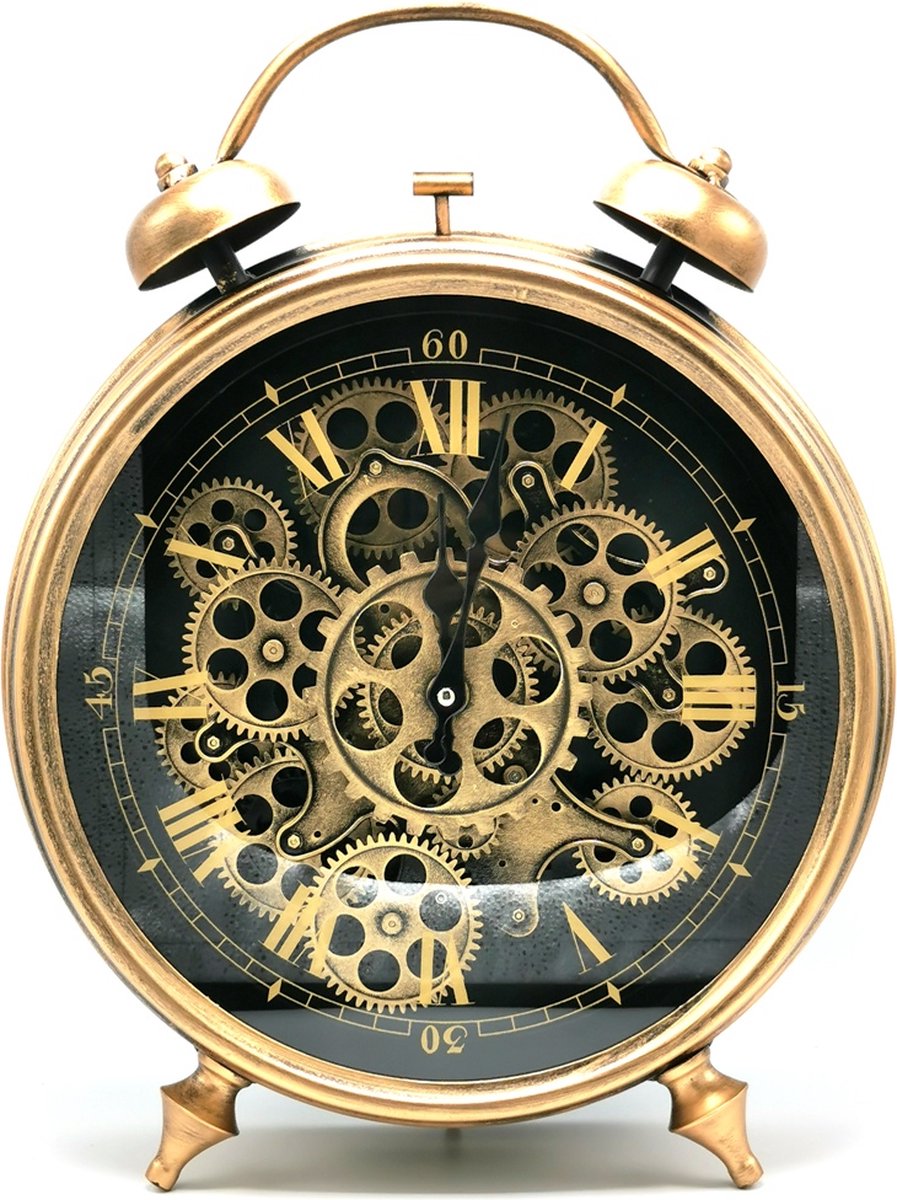 Steampunk Klok XL met Bewegende Mechanisme - Tafelklok - Wandklok - met ...