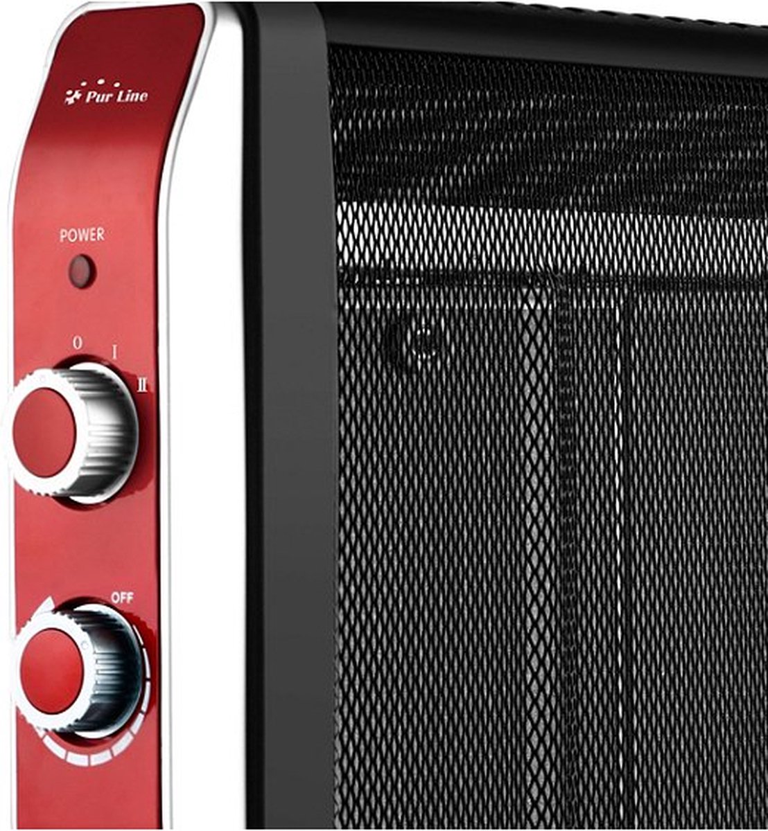 Elektrische verwarmingsradiator met mica paneel en wielen 2000W PURLINE ...