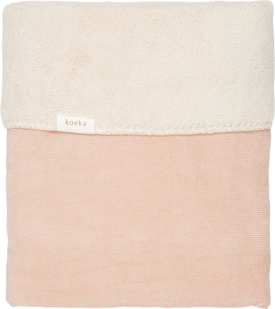 Koeka Baby dekentje ledikant teddy Oddi - roze - 100x150cm | bol.com