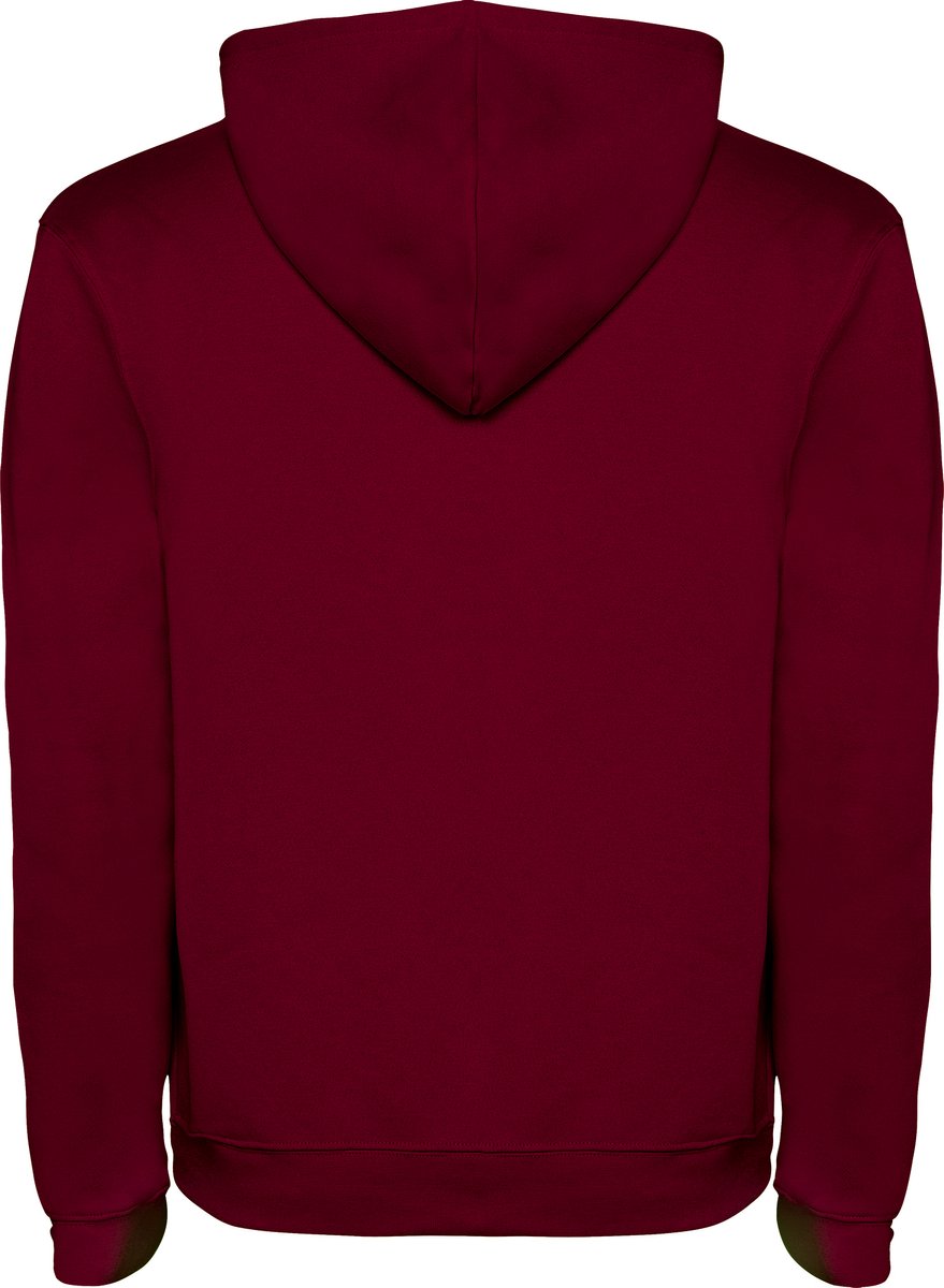 Donker Rode heren Hoodie met Grijze binnenzijde capuchon en koord Urban ...