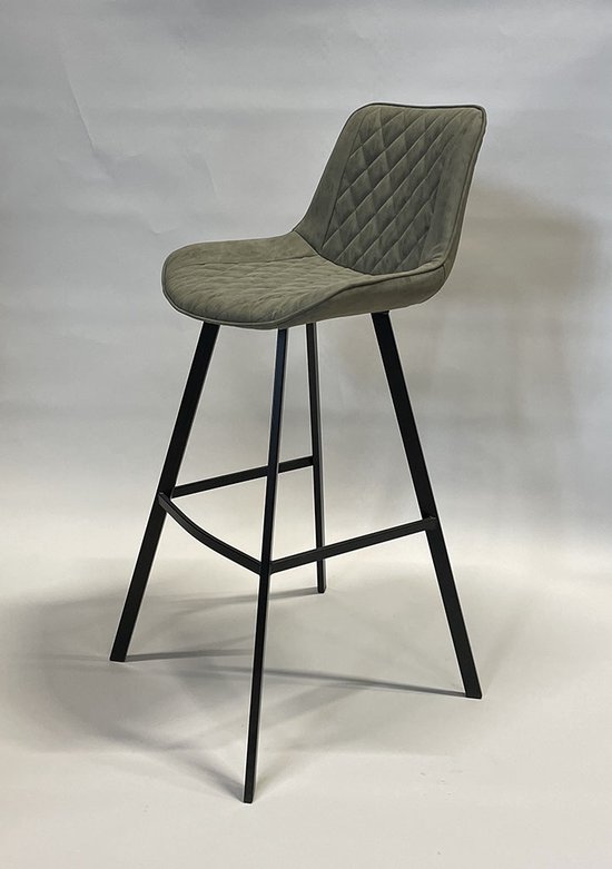 Barkruk industrieel Army green ALLURE - barkrukken - barkrukken set van ...