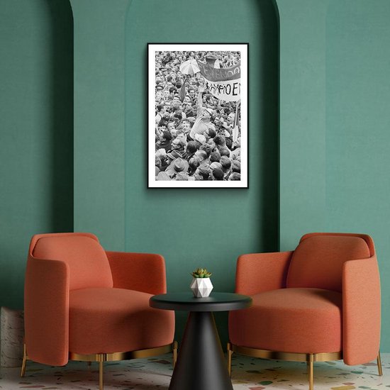 Walljar - Poster Feyenoord met lijst - Voetbal - Amsterdam - Eredivisie ...