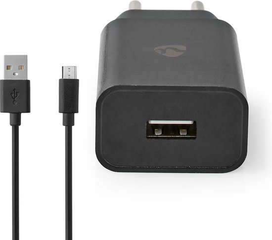 Nedis Oplader - 5 W - Snellaad functie - 1.0 A - Outputs: 1 - USB-A - Micro-USB - 1.00... | bol.com