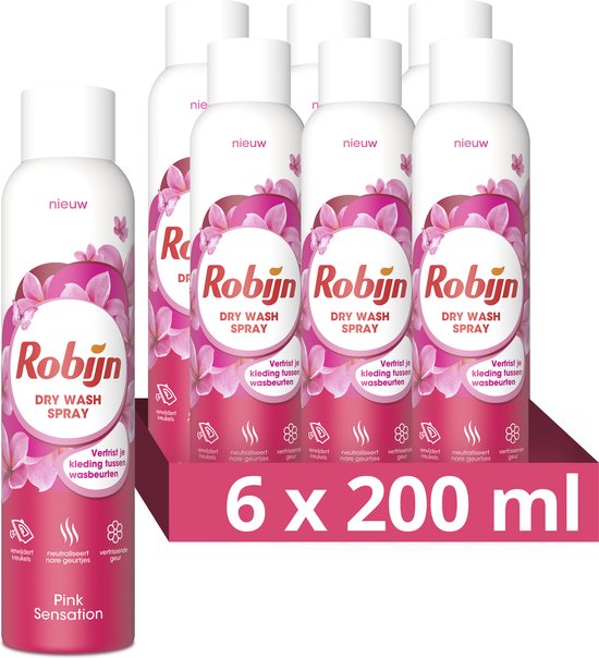 Robijn Dry Wash Spray Pink Sensation - 150 lavages - Conditionnement ...