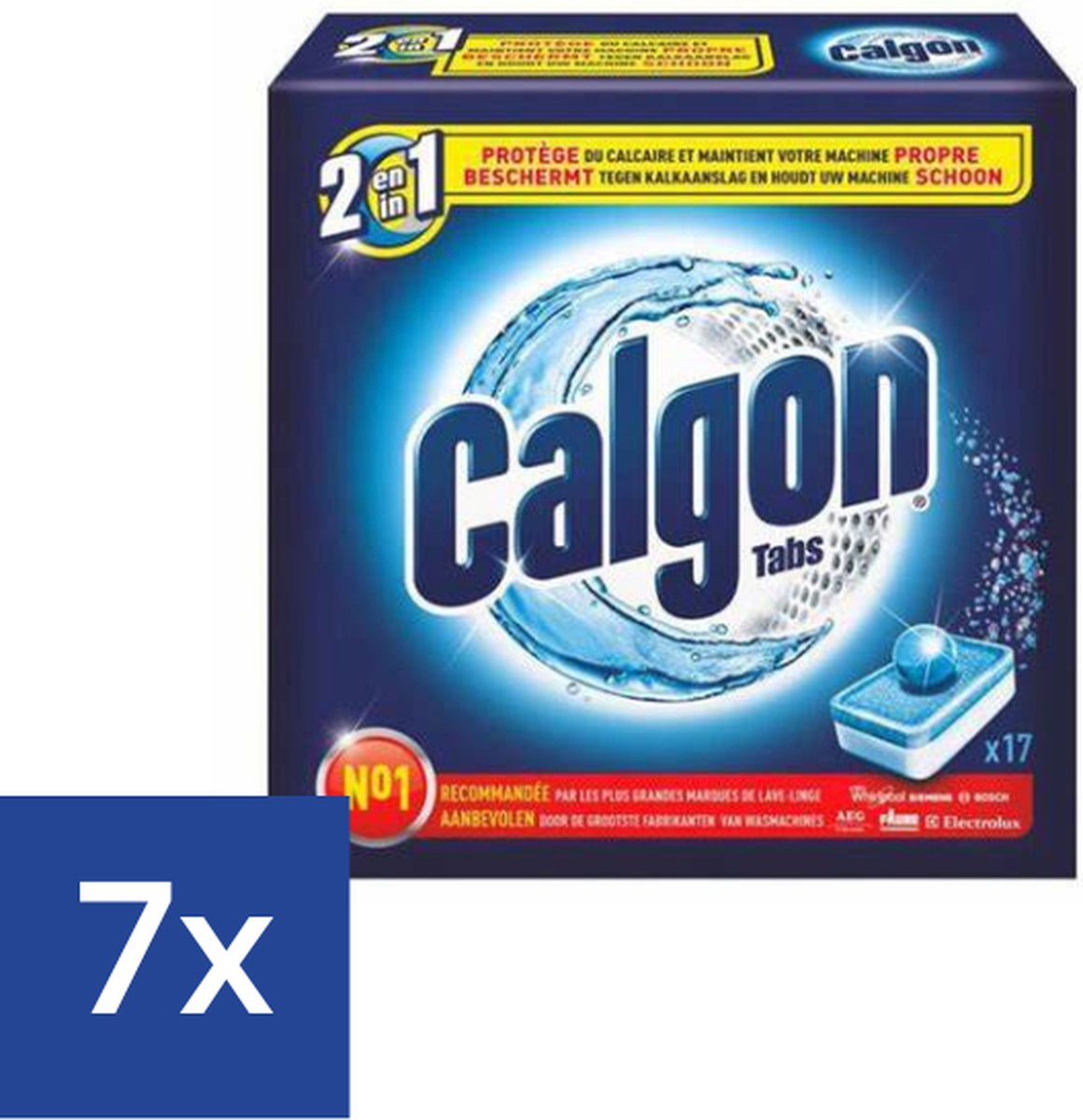 Calgon - 3 in 1 Tabs - Ontkalkingstabletten voor Wasmachines - 7 x 17 ...