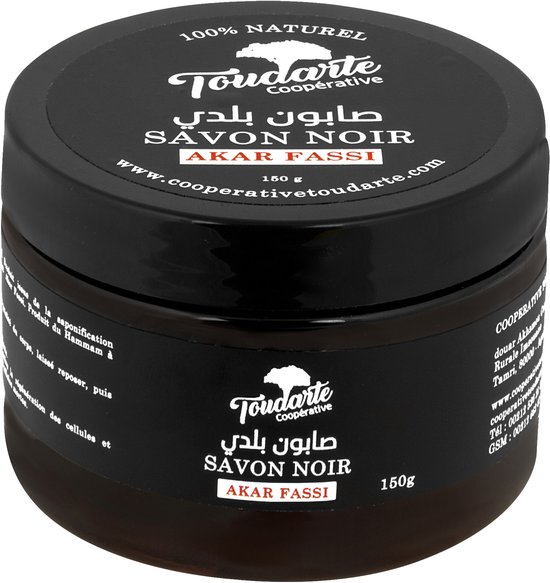 Savon Beldi - Akar Fassi - Marokkaanse Zwarte Zeep - Biologisch - 150g ...