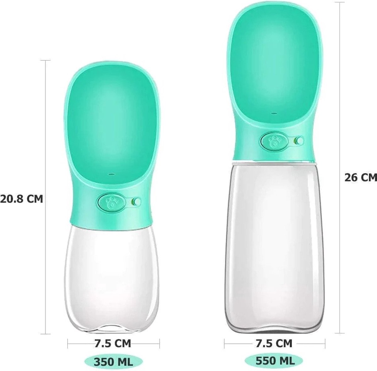 Waterfles 550ml - honden fles water - Honden bidon - Honden Drinkfles ...