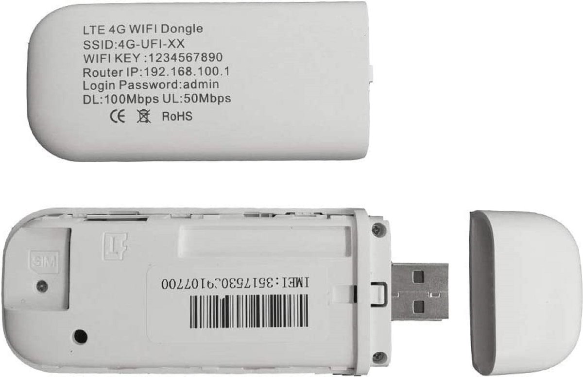 4G Dongle - 150 Mbps - Sim Kaart Insert - voor laptop en computers - Wi ...