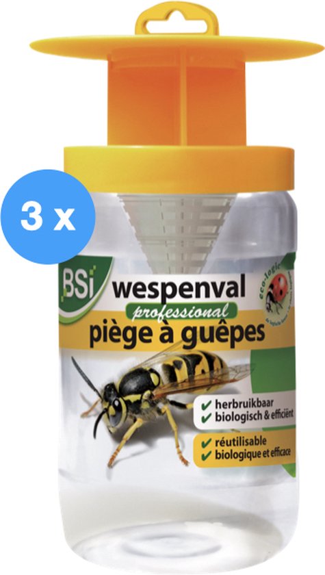 BSI Voordeel Set PRO wespenlokstof + 3 wespenvangers - wespenval - anti ...