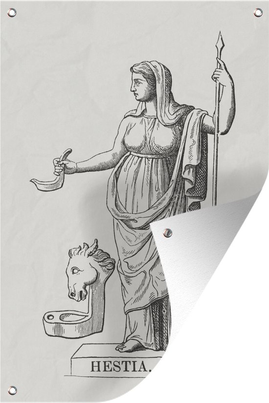 Une illustration antique de la déesse Hestia affiche de jardin 40x60 cm ...