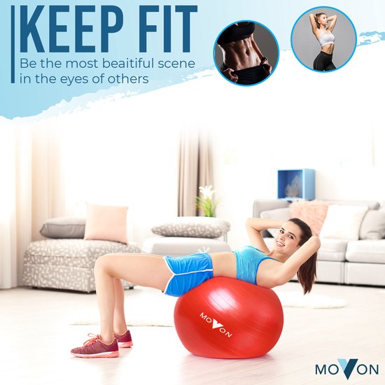 Anti Burst Gymbal / Yogabal, Ergonomische Zit-/ Balansbal, Extra ...