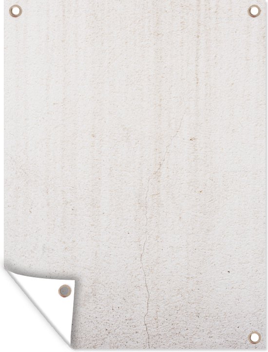 Tuinschilderij Beton - Muur - Wit - 60x80 cm - Tuinposter - Tuindoek ...