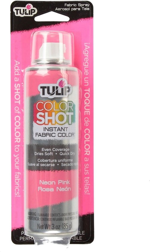 Tulip ColorShot instant fabric color spray Neon pink | bol
