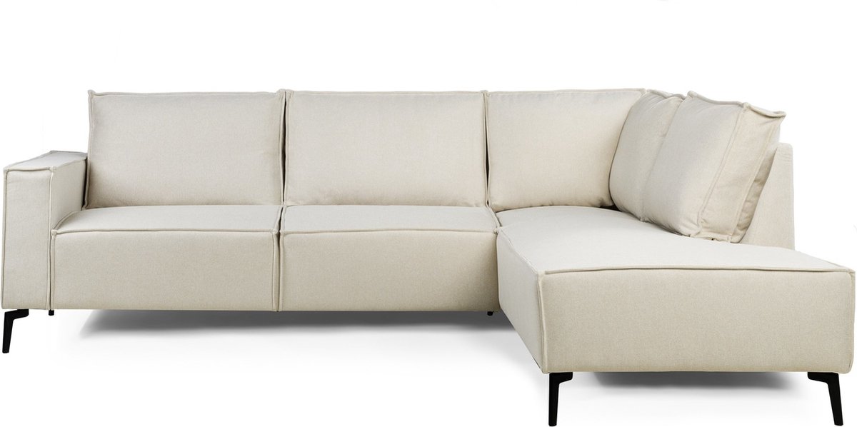 Gleam - Sofa - 3-zit bank - lange chaise longue rechts - ivoor - Raya ...