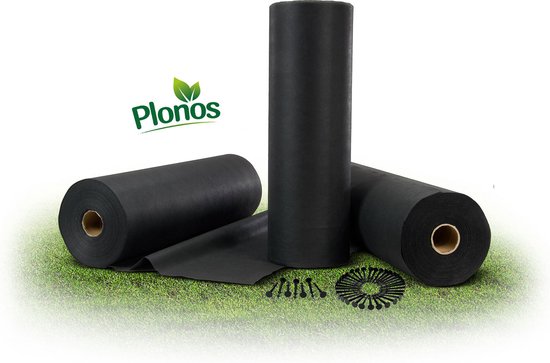 Gronddoek - 80x500cm - met 50 gronddoekpennen - zwart | bol.com