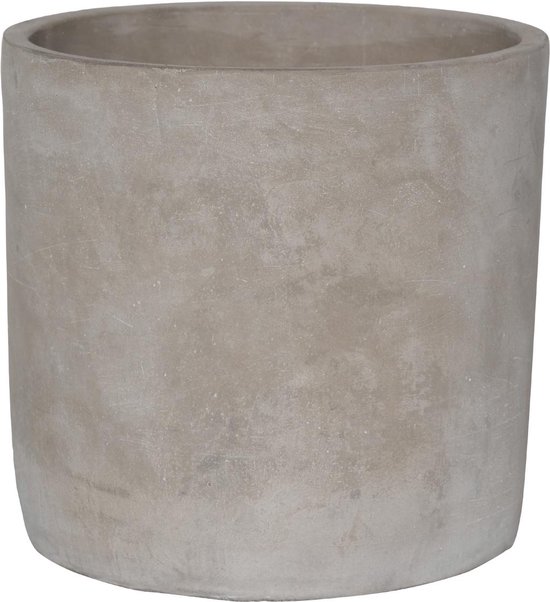Betonnen bloempot rond van Naturn Pottery | ø 14 x 13,5 cm | Grijs | bol