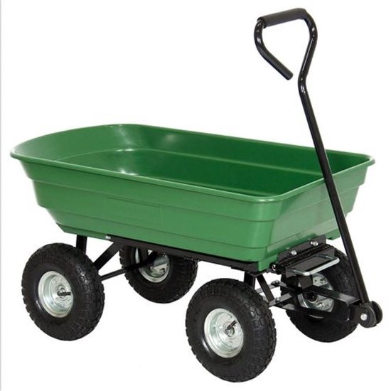 Bolderkar - tuinkar - tot 350kg - groen | bol.com