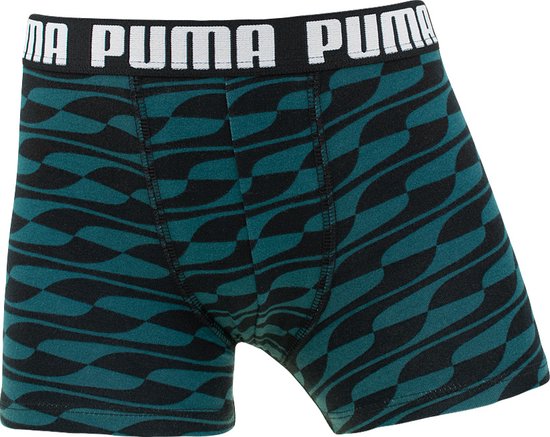 PUMA jongens 2P boxers formstrip print groen & zwart - 170/176 | bol.com