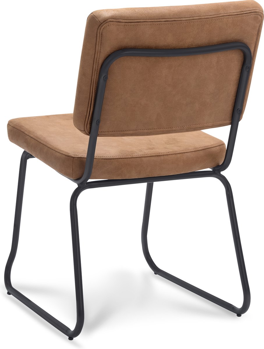 Icon Living - Eetkamerstoel - Paco - Cognac - Microleder - set van 2 ...