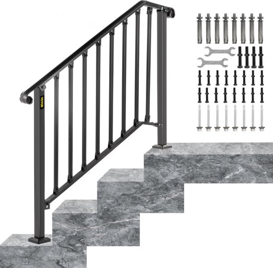 Balustrade Trap Smeedijzeren Leuning 3-4 Treden Trap Leuning 66 cm ...