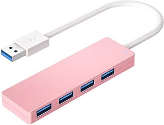 Velox Usb Splitter Voor Laptop - Usb Splitter 4 Poorten - Roze | bol
