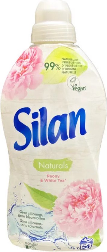 Silan Wasverzachter Naturels Peony & White Tea 54wasb./1.242L | bol
