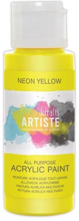 Neon Yellow Artist Acrylic Paint | bol