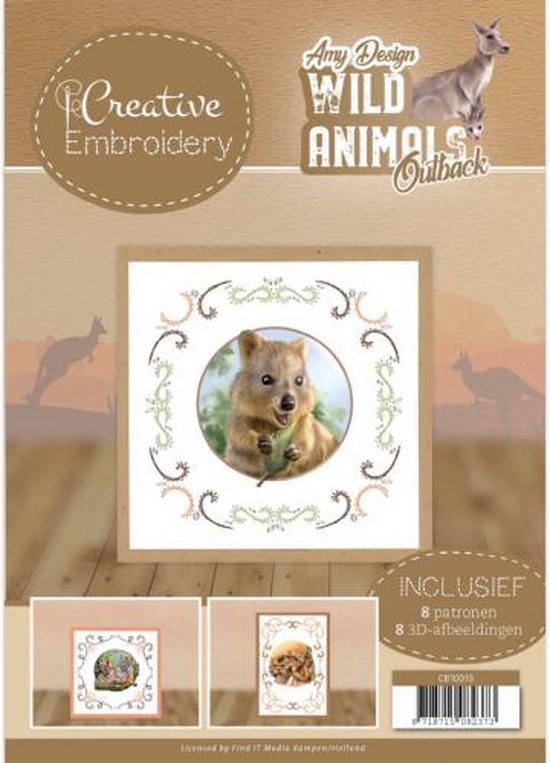 Nr. 13 Book Creative Embroidery Wild Animals Outback by Amy Design | bol