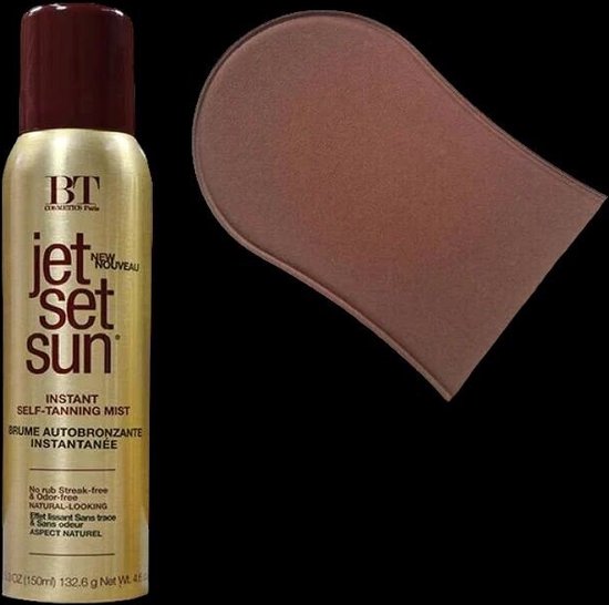 JET SET SUN Instant Bronzer Self Tanning Mist. 150ml + Handschoen | bol