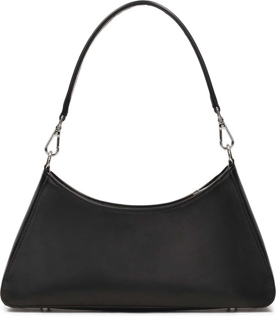 Black leather baguette handbag | bol
