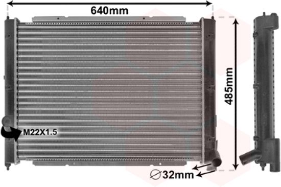 RADIATOR VOOR VW TRANSPORTER T3 1979-1990 025121253A | bol