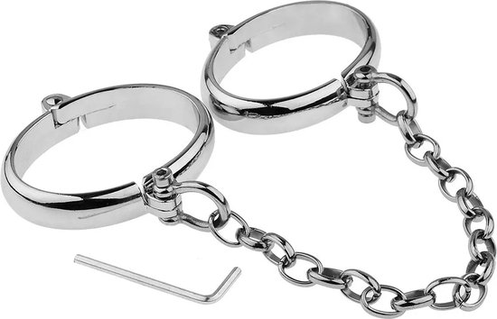 Luxe RVS Enkel boeien met ketting - Met inbus slot - Voeten Benen ...